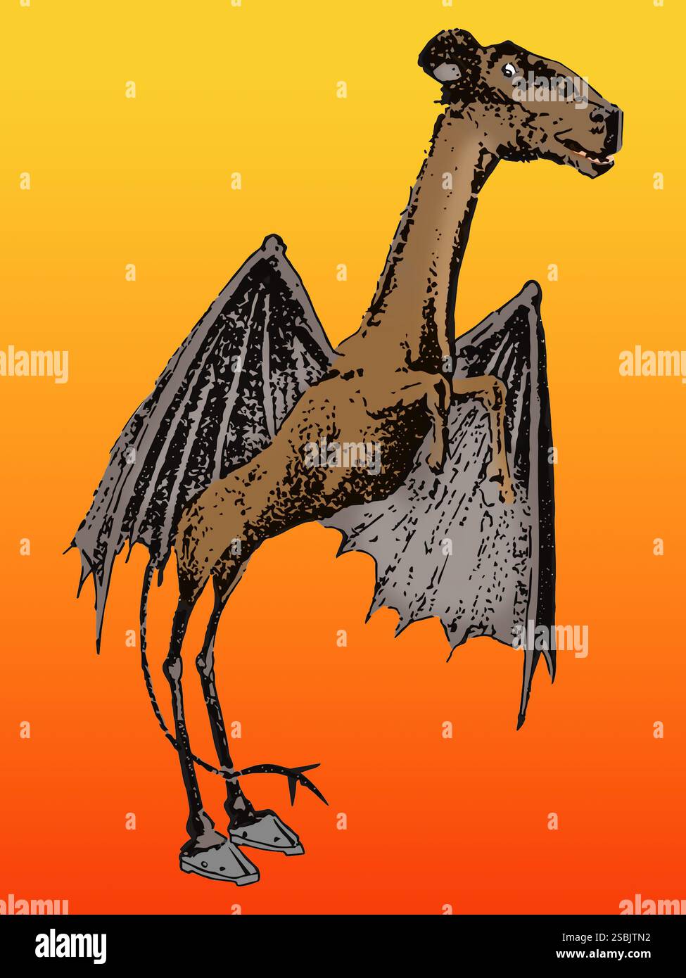 The Jersey Devil An Illustration From The Philadelphia Bulletin The Jersey Devil An Illustration From The Philadelphia Bulletin