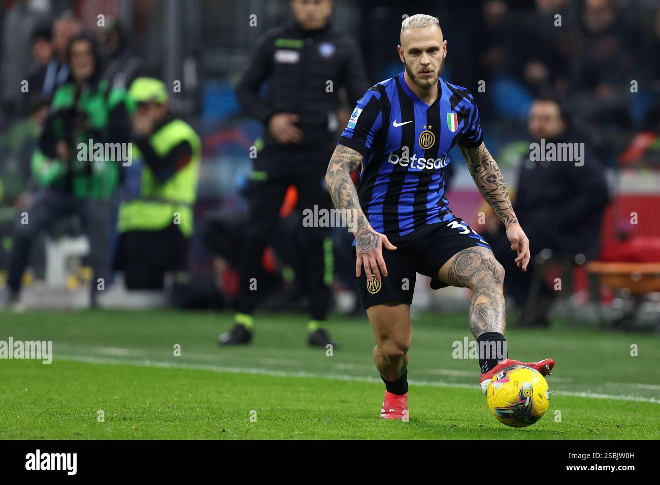 Milano, Italy. 02nd Feb, 2025. Federico Dimarco of Fc Internazionale in action during the Serie ...