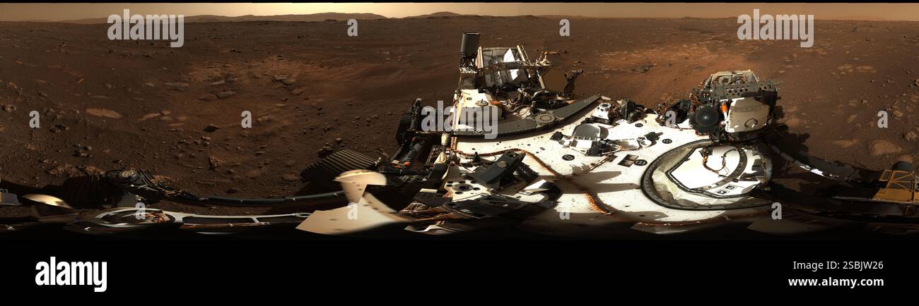 The first 360-degree panorama taken by Mastcam-Z, a pair of cameras ...