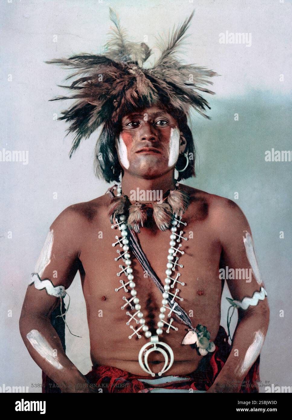 Taqui, a Hopi Indian snake priest. Photochrom, 1902 Stock Photo - Alamy