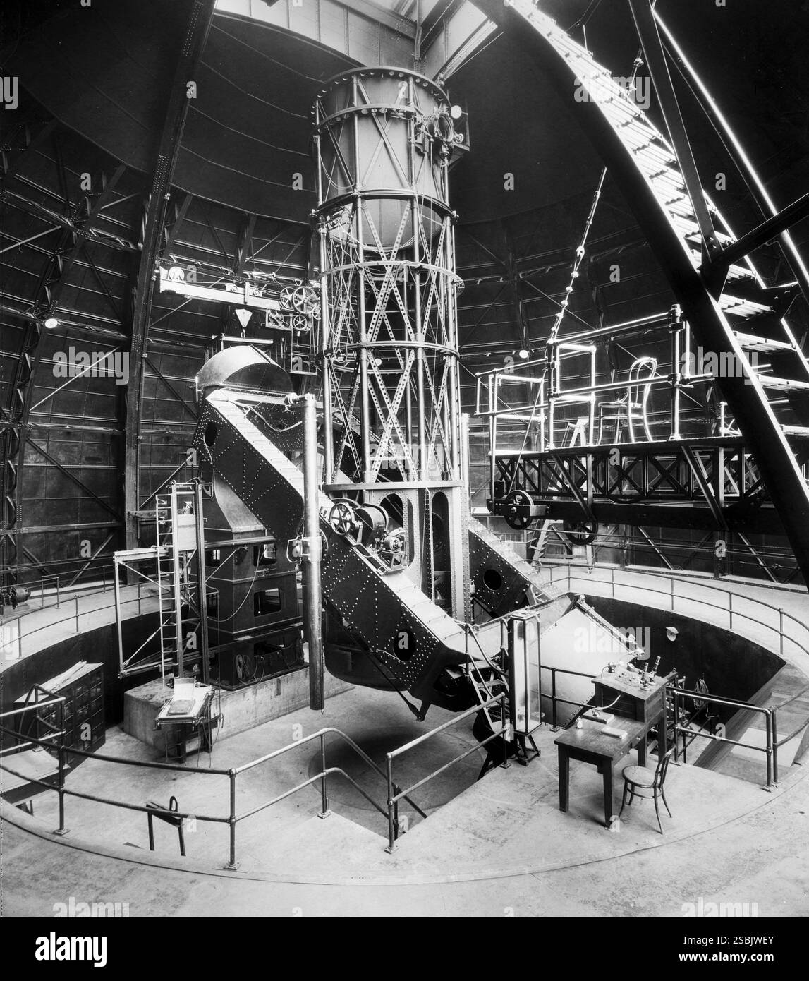 Hooker 100-inch reflecting telescope, Mount Wilson Observatory, c. 1920 ...