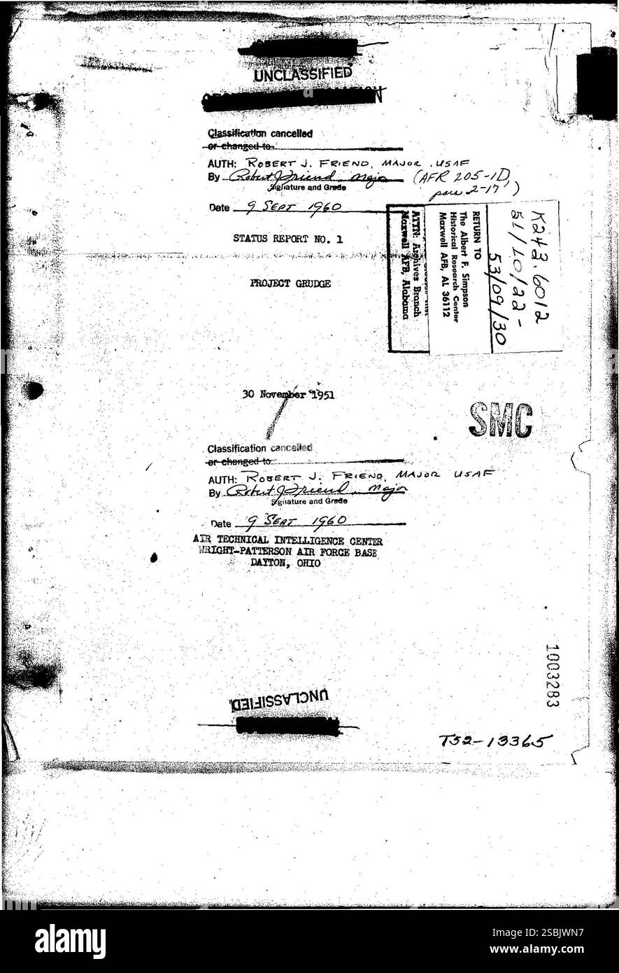 Project grudge report on ufos hi-res stock photography and images - Alamy