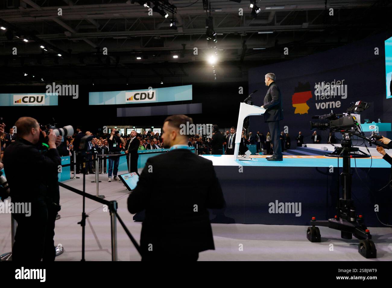 Markus Söder beim 37. Parteitag der CDU Deutschlands im CityCube Berlin ...