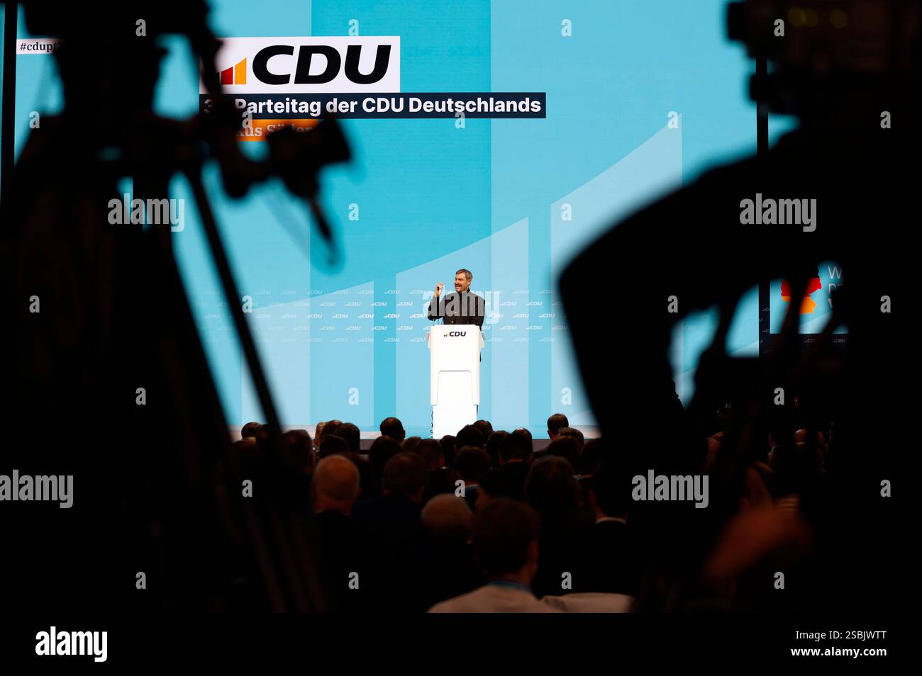 Markus Söder beim 37. Parteitag der CDU Deutschlands im CityCube Berlin. Berlin, 03.02.2025 ...