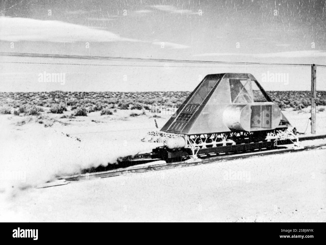 Gee Whizz rocket sled at Edwards Air Force Base, California, USA ...