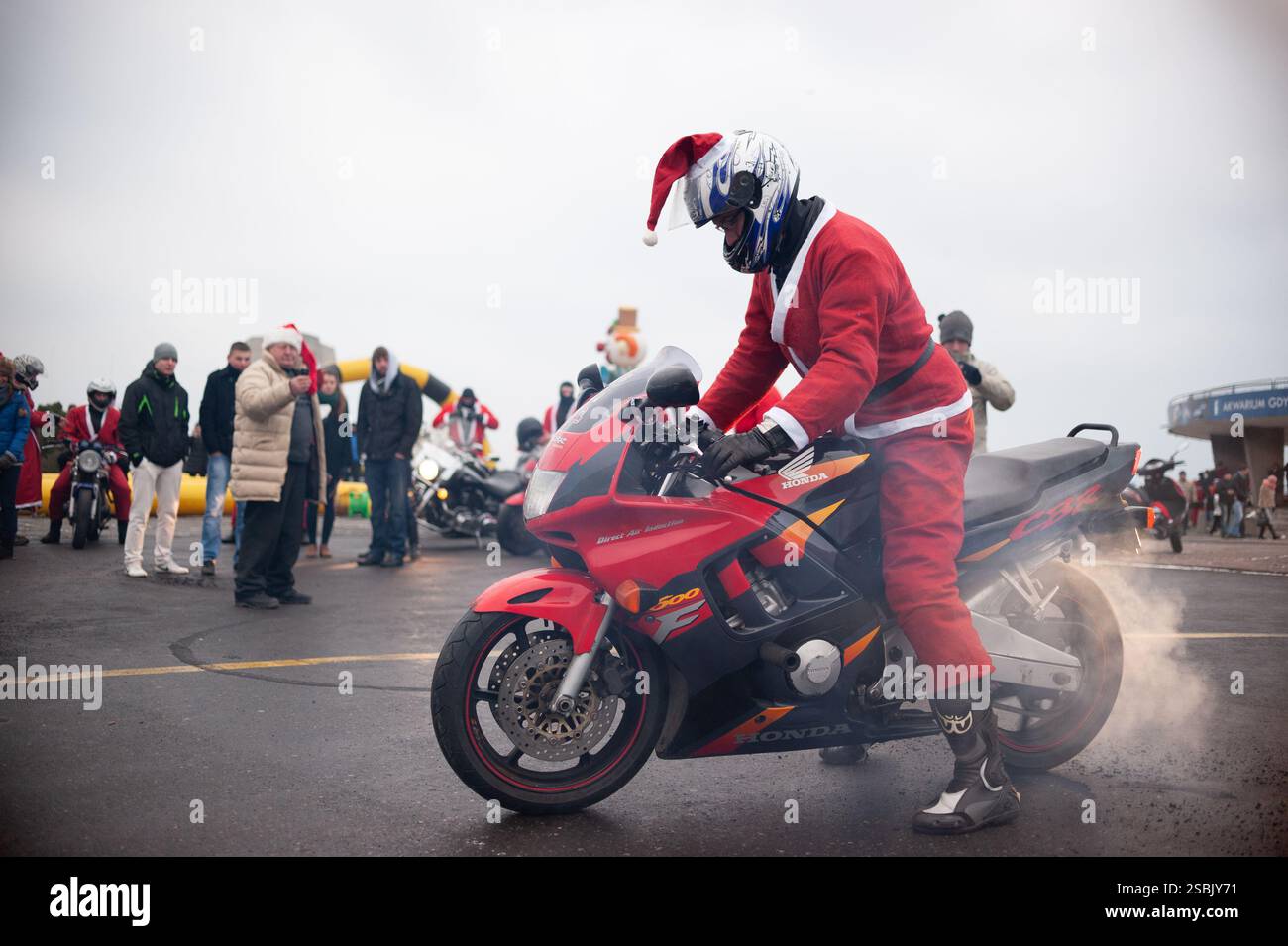 Santa claus on motorcycle hi-res stock photography and images - Alamy