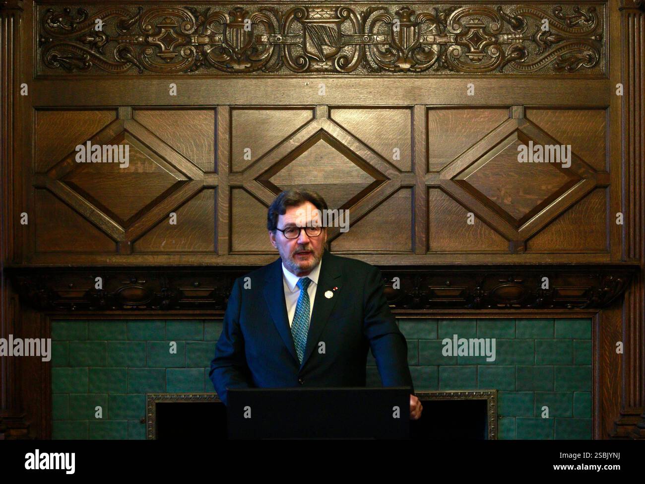 Chief Justice of Canada Richard Wagner delivers a short presentation ...