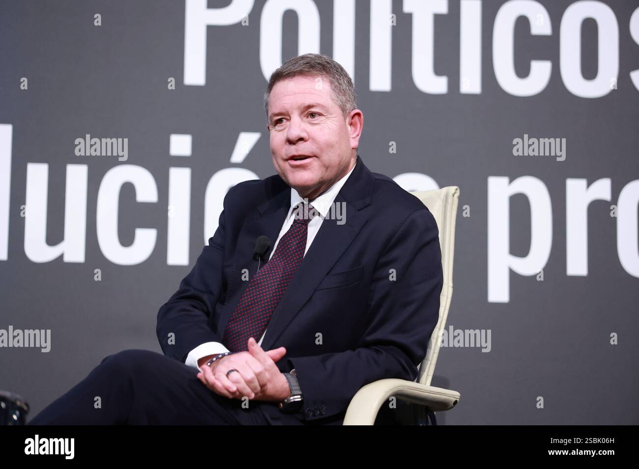 The president of the Junta de Castilla la Mancha, Emiliano García-Page ...