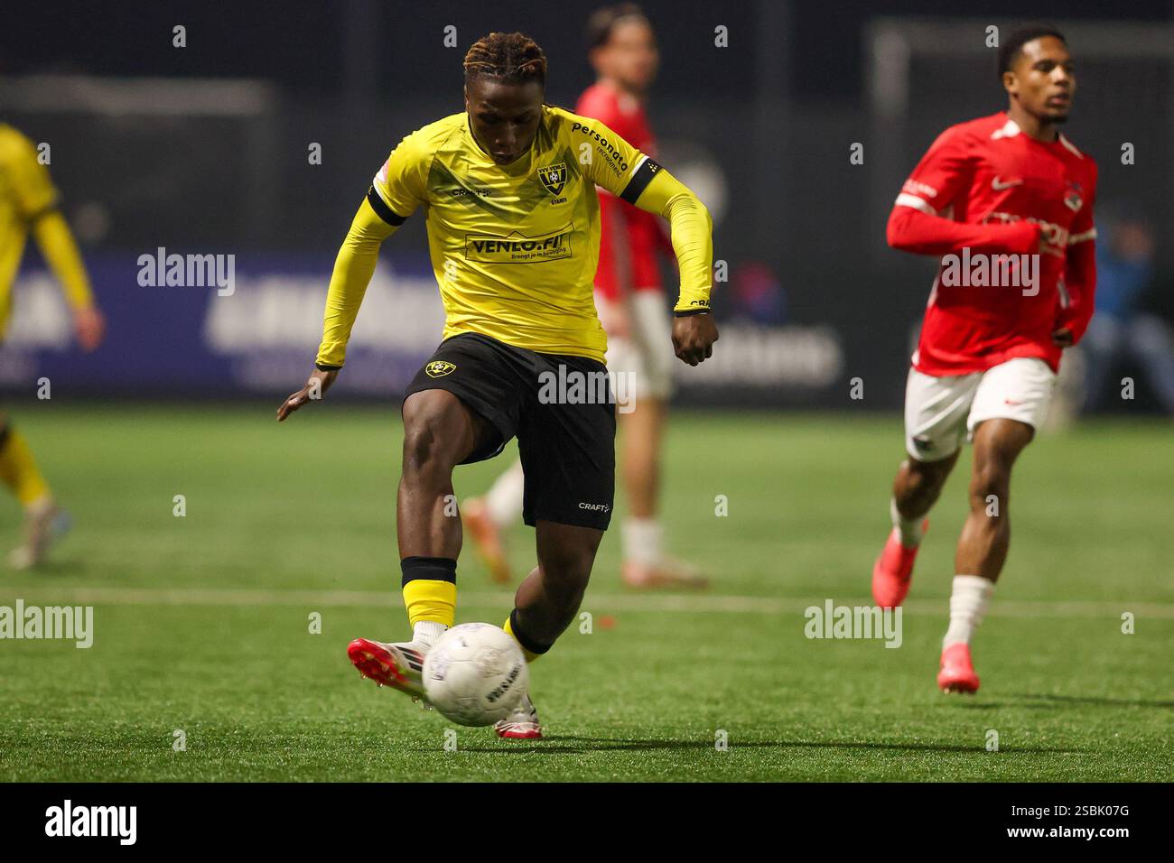 WIJDEWORMER, NETHERLANDS - FEBRUARY 3: Layee Kromah of VVV Venlo in action during the Dutch ...