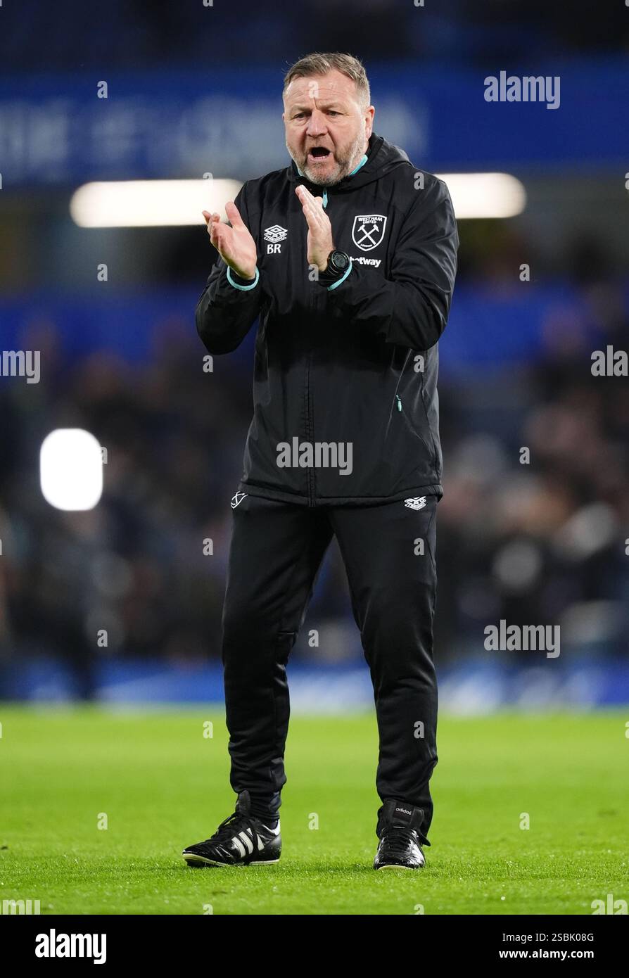 West Ham United first team coach Billy Reid before the Premier League ...