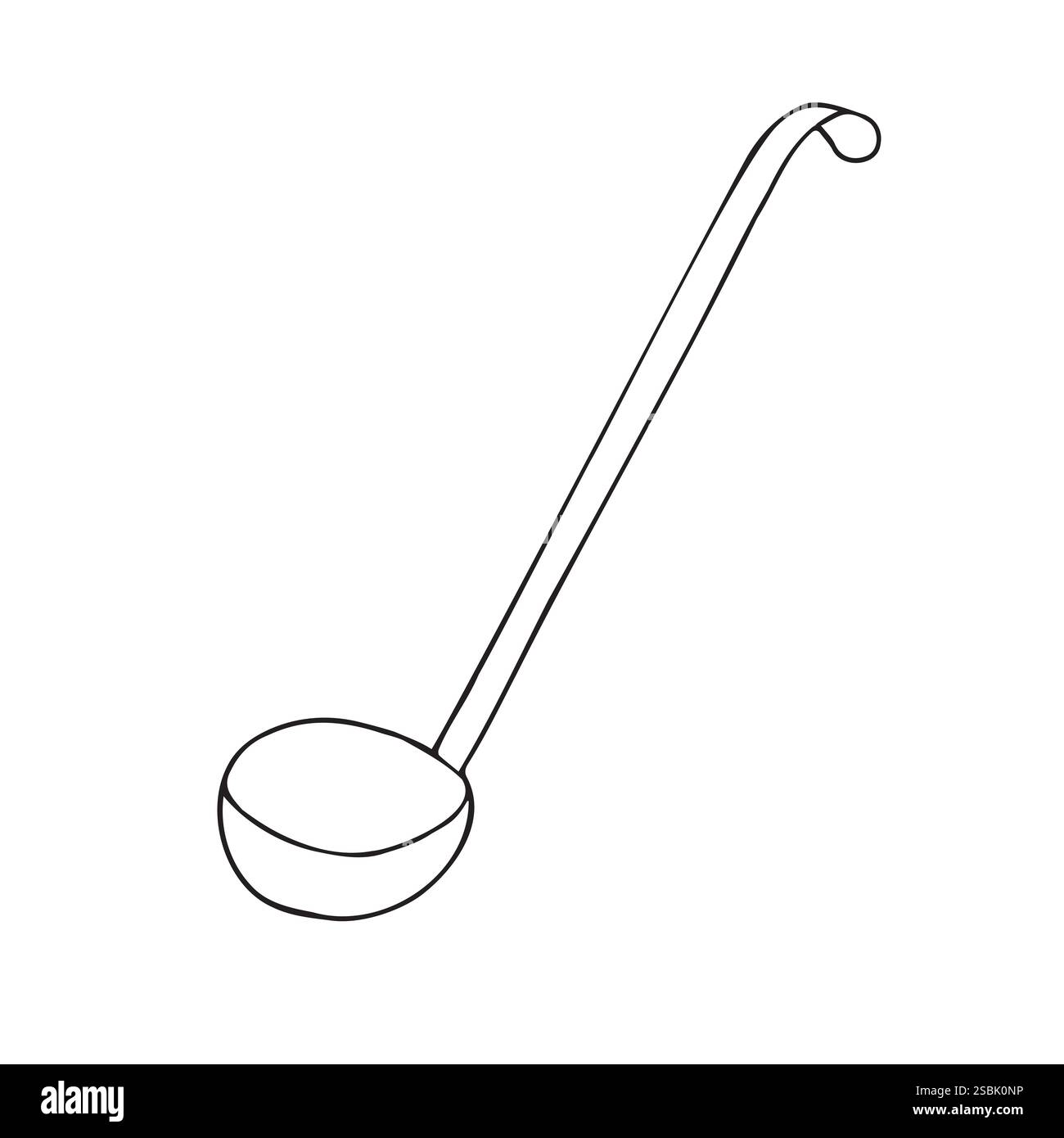 Vector hand drawn sketch doodle outline ladle Stock Vector Image & Art ...