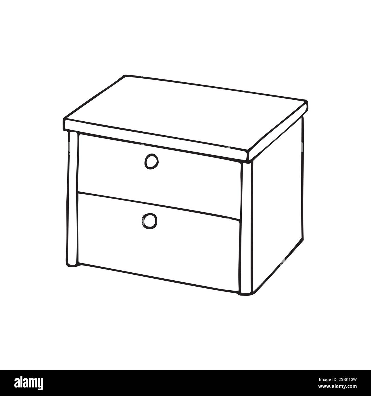 Vector hand drawn sketch doodle outline nightstand Stock Vector Image ...