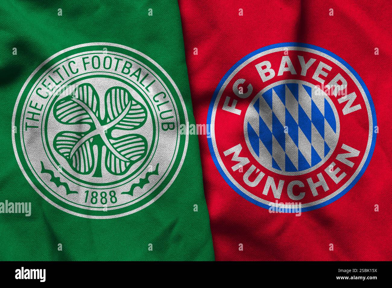 Pringsewu, Lampung; February 4, 2025; Celtic football club logo fabric ...