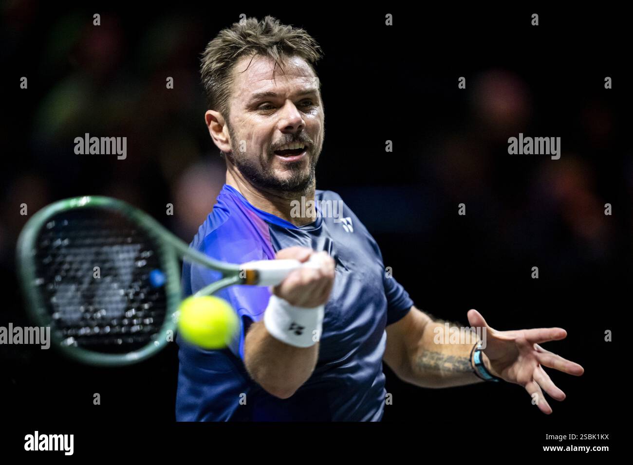 ROTTERDAM - Stan Wawrinka (SUI) in action against Daniil Medvedev (RUS ...