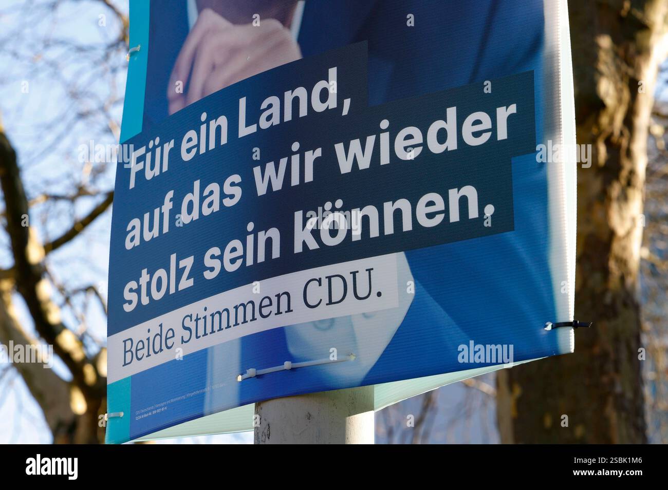 Wahlplakat der CDU zur Wahl zum 21. Deutschen Bundestag. Bonn, 02.02. ...