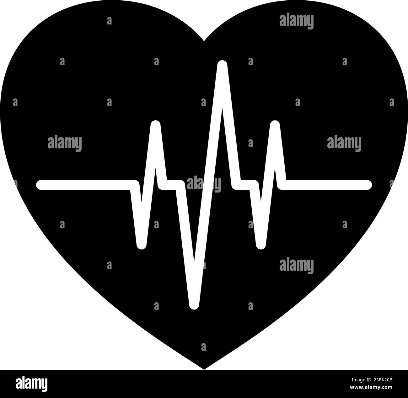 Heart beat icon. Pulse heartbeat. Rate line ecg isolated on white background. Medical ekg ...