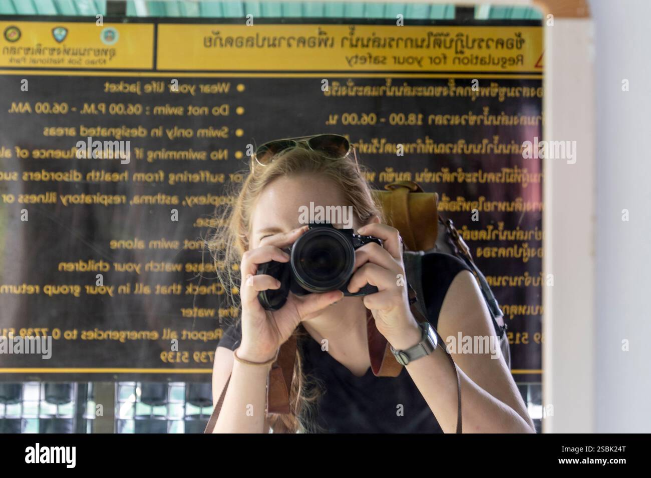 Person capturing memories with a camera in a travel destination during ...