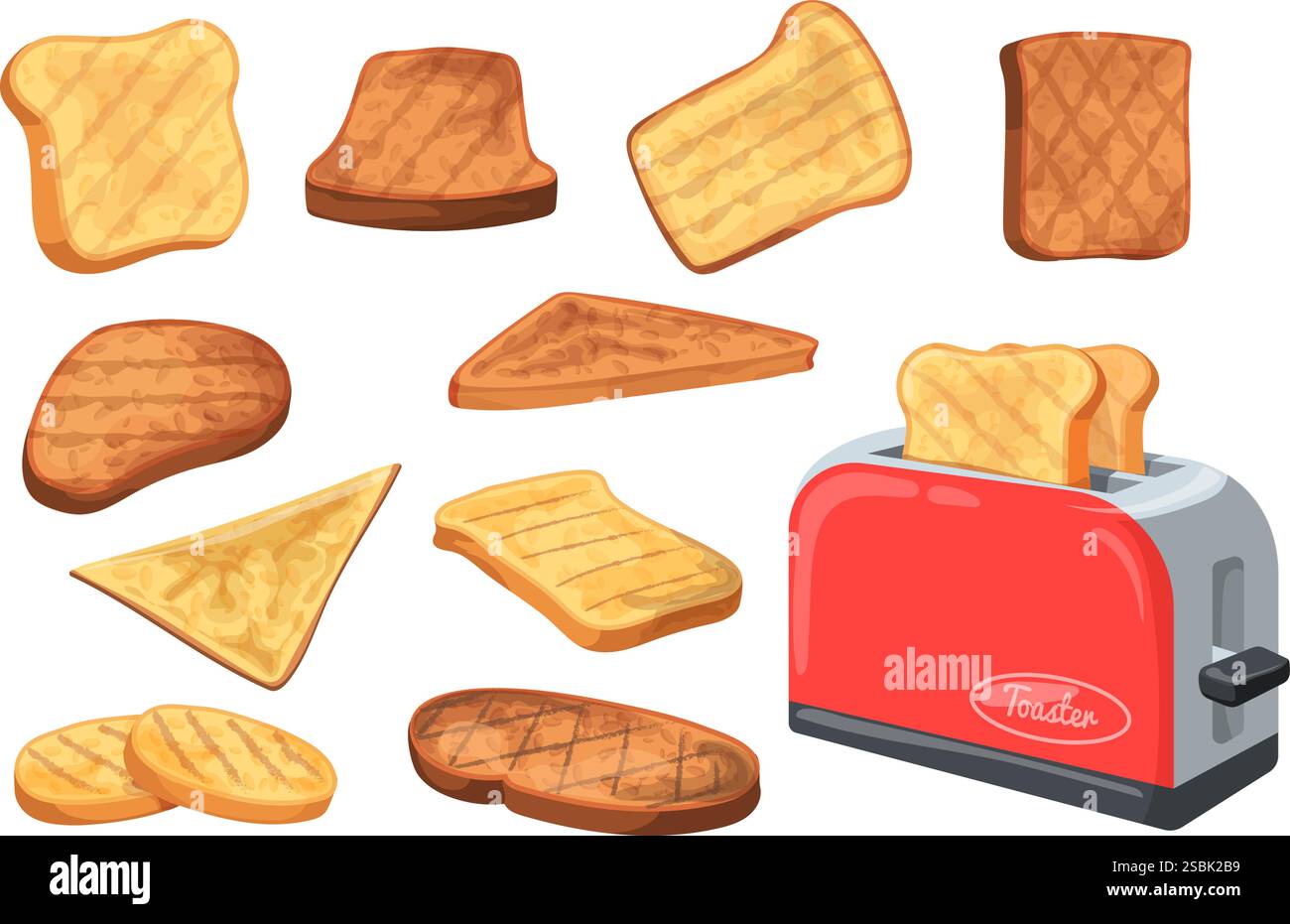 Bread toasts slices. Rye or wheat bread toast for sandwich french ...