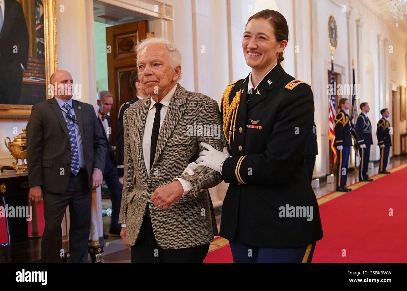 Washington, DC. 4th Jan, 2025. Army Captain Rebecca M. Lobach escorts ...