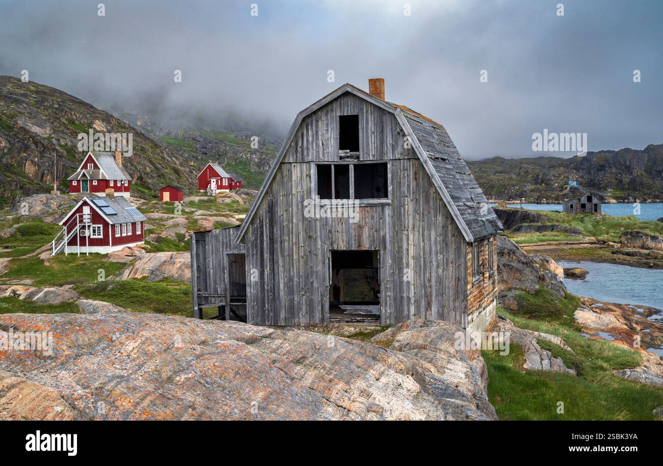 The ghost village of Assaqutaq in Sisimiut, Greenland, features ...