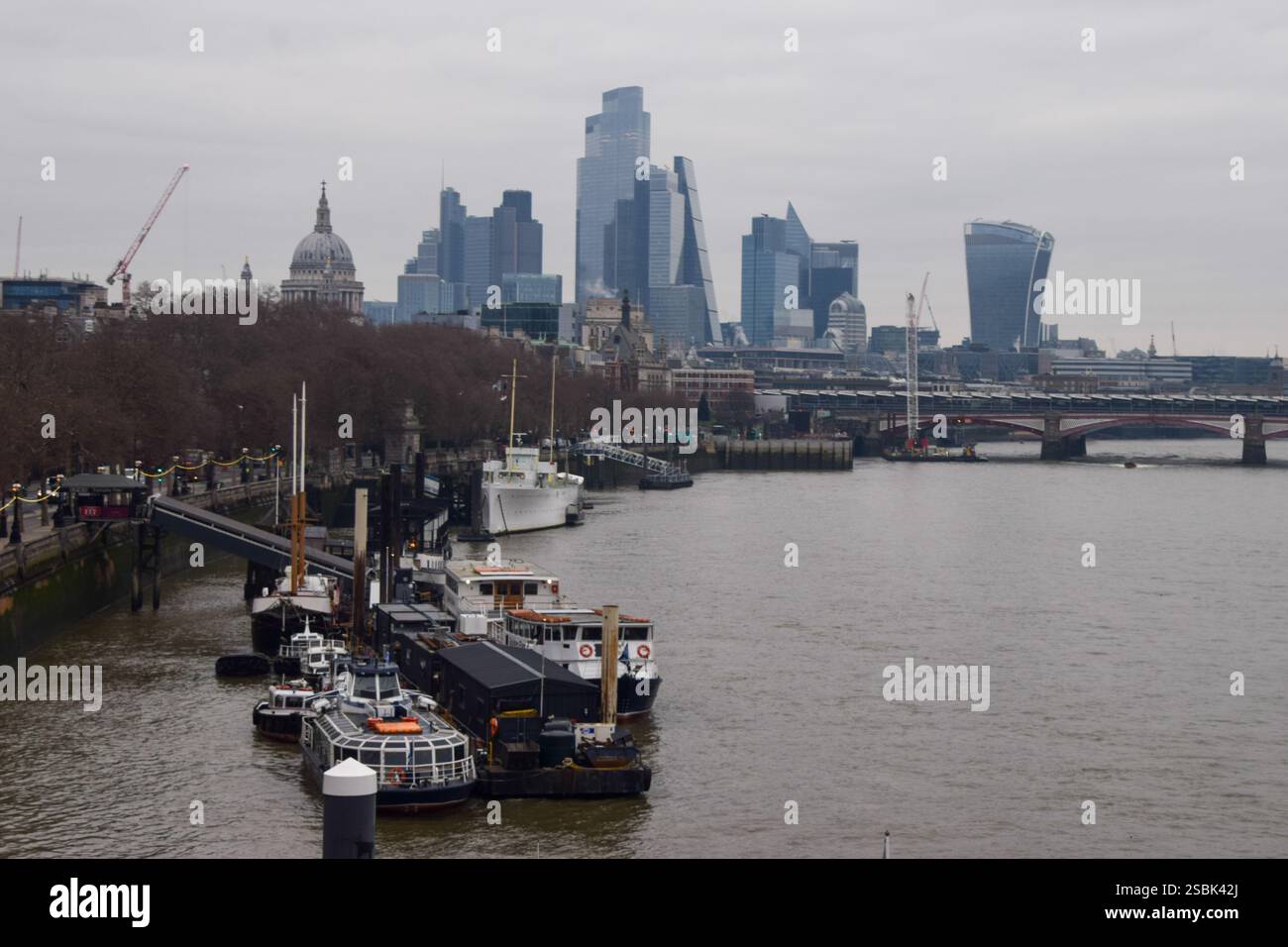 London, UK. 3rd February 2025. Daytime view of the City of London ...