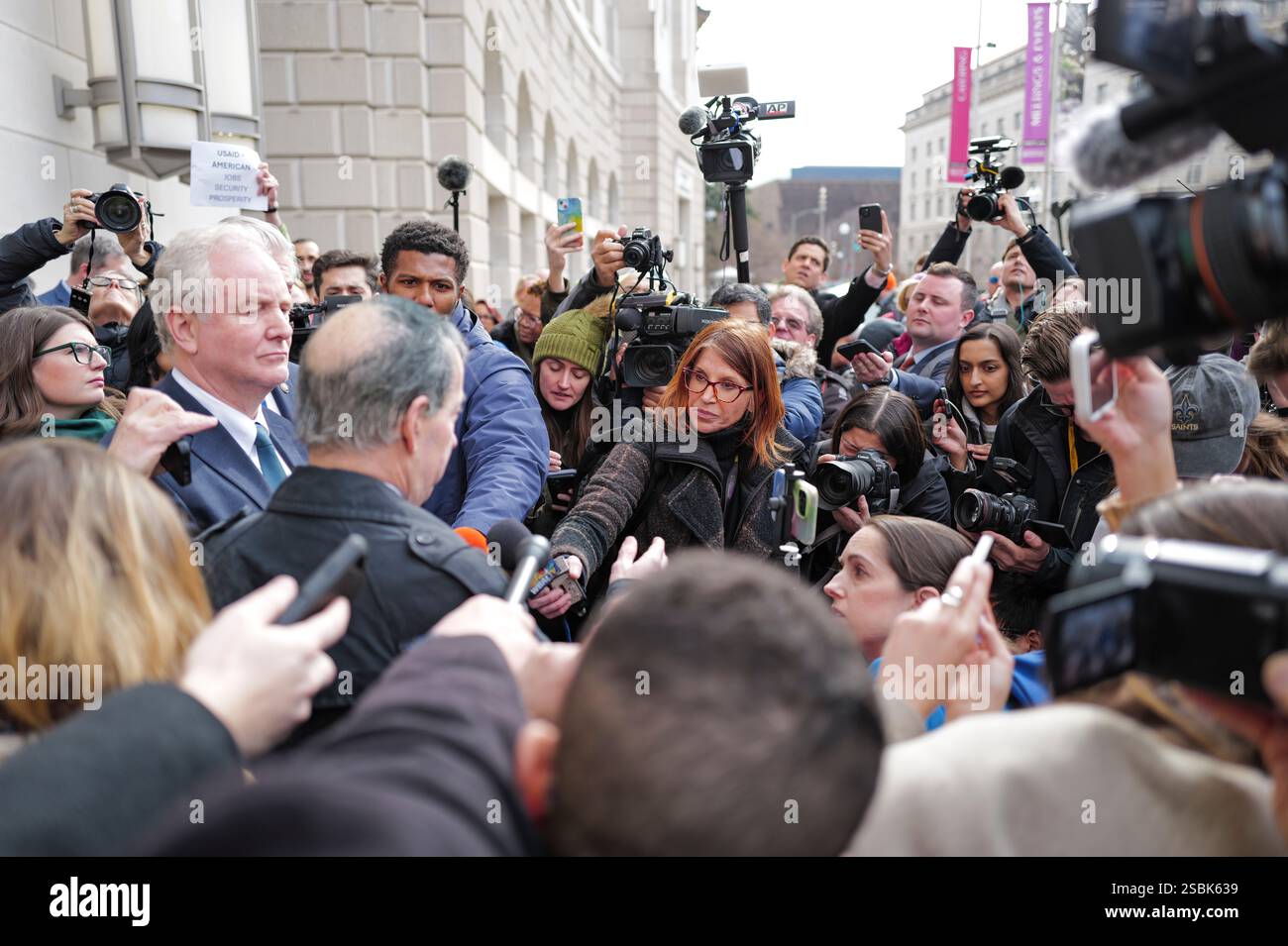 Washington DC, USA. 03rd Feb, 2025. WASHINGTON –– WBAL TV reporter Kate ...