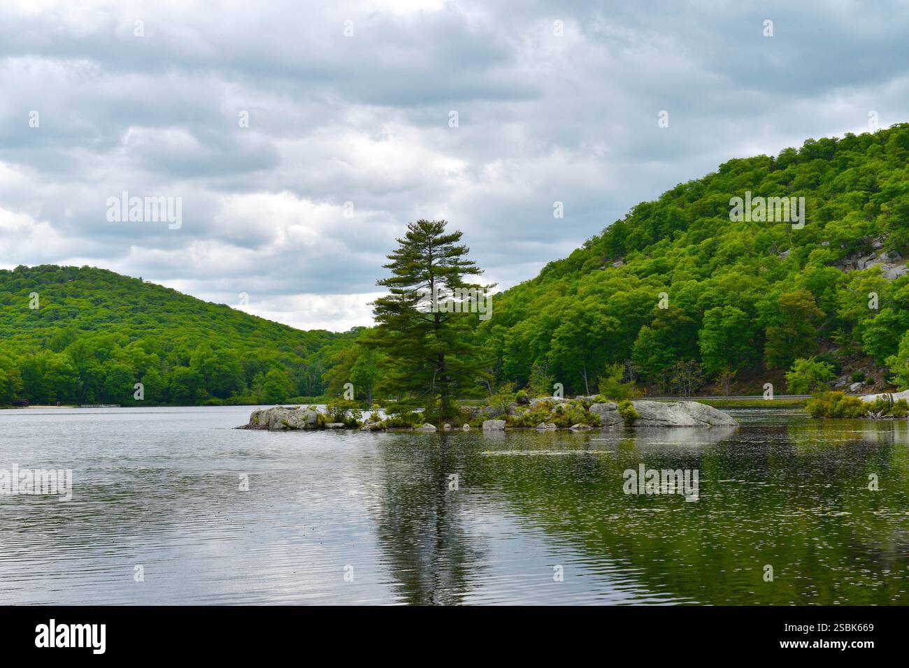 Little Long Pond one of the seven lakes along Seven Lakes Drive in ...
