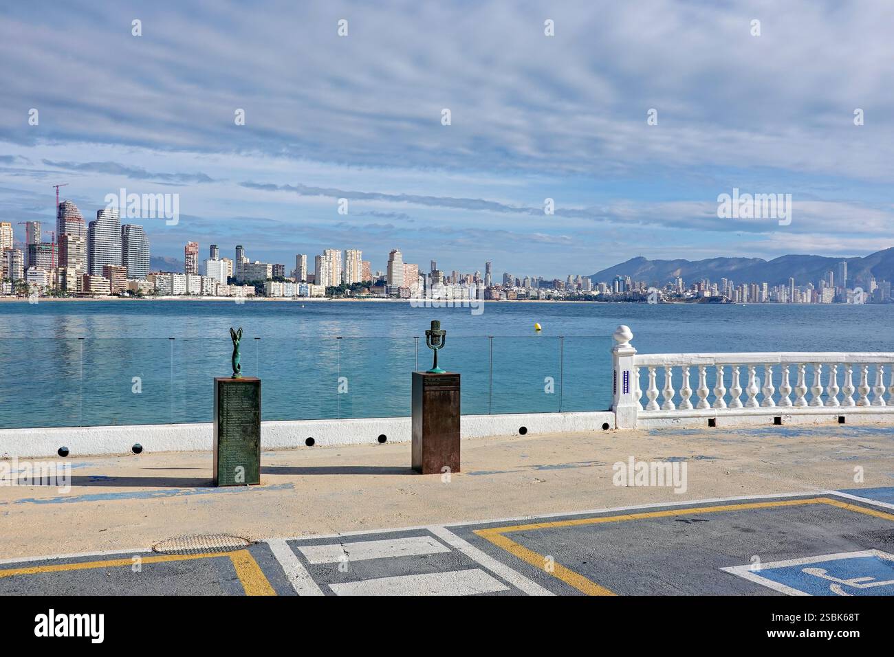 Benidorm, Spain - January 21, 2025: Benidorm Fest sculptures. Benidorm ...