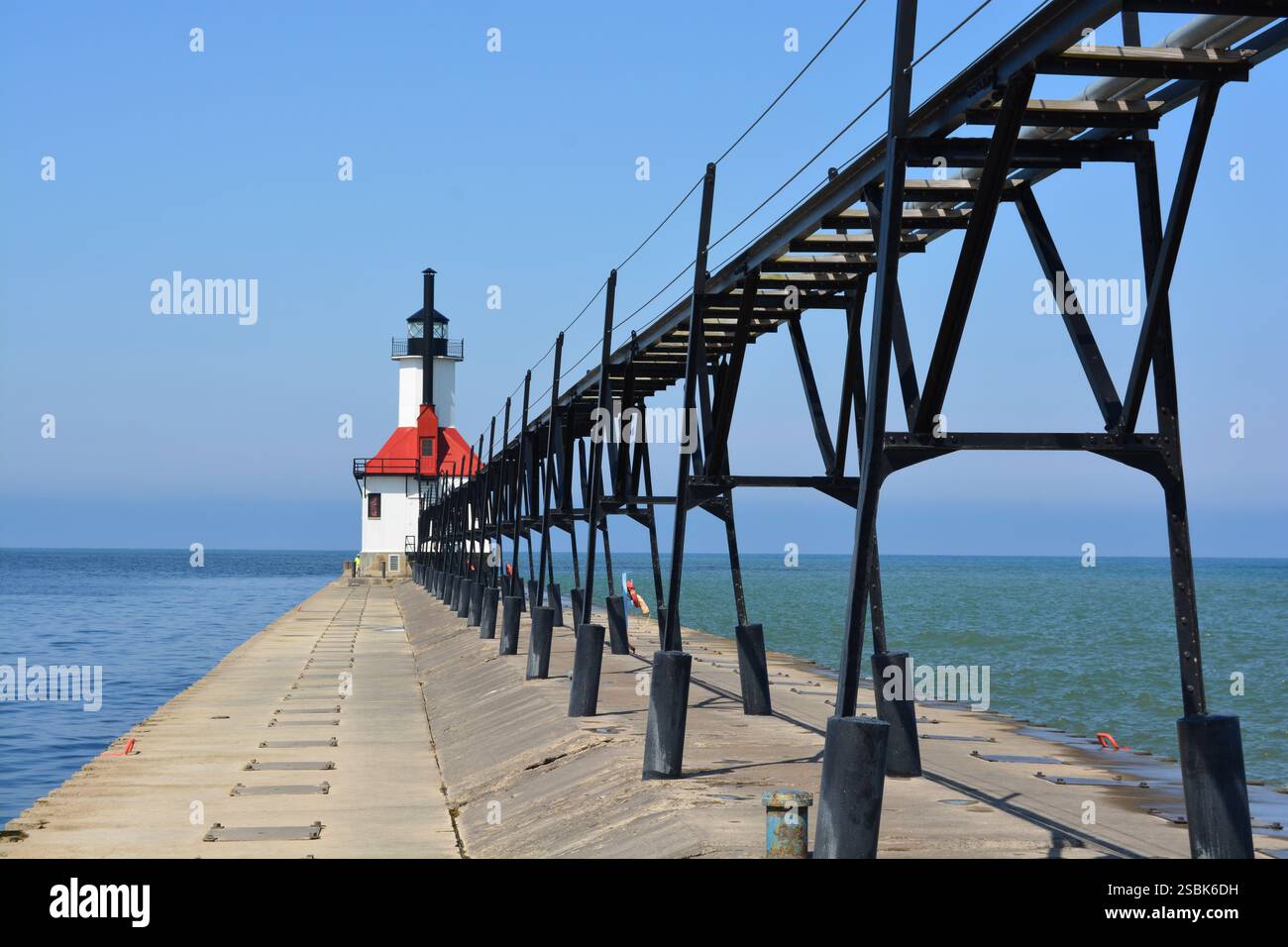 Saint Joseph North Pier Inner Lighthouse Michigan USA Stock Photo - Alamy