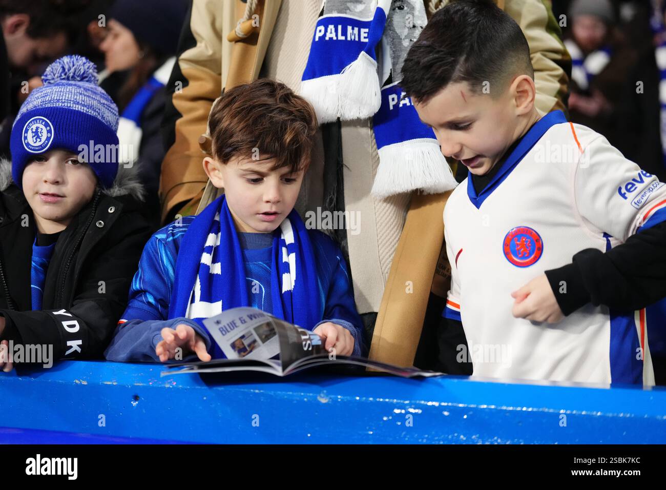 Young Chelsea fans during the Premier League match at Stamford Bridge ...