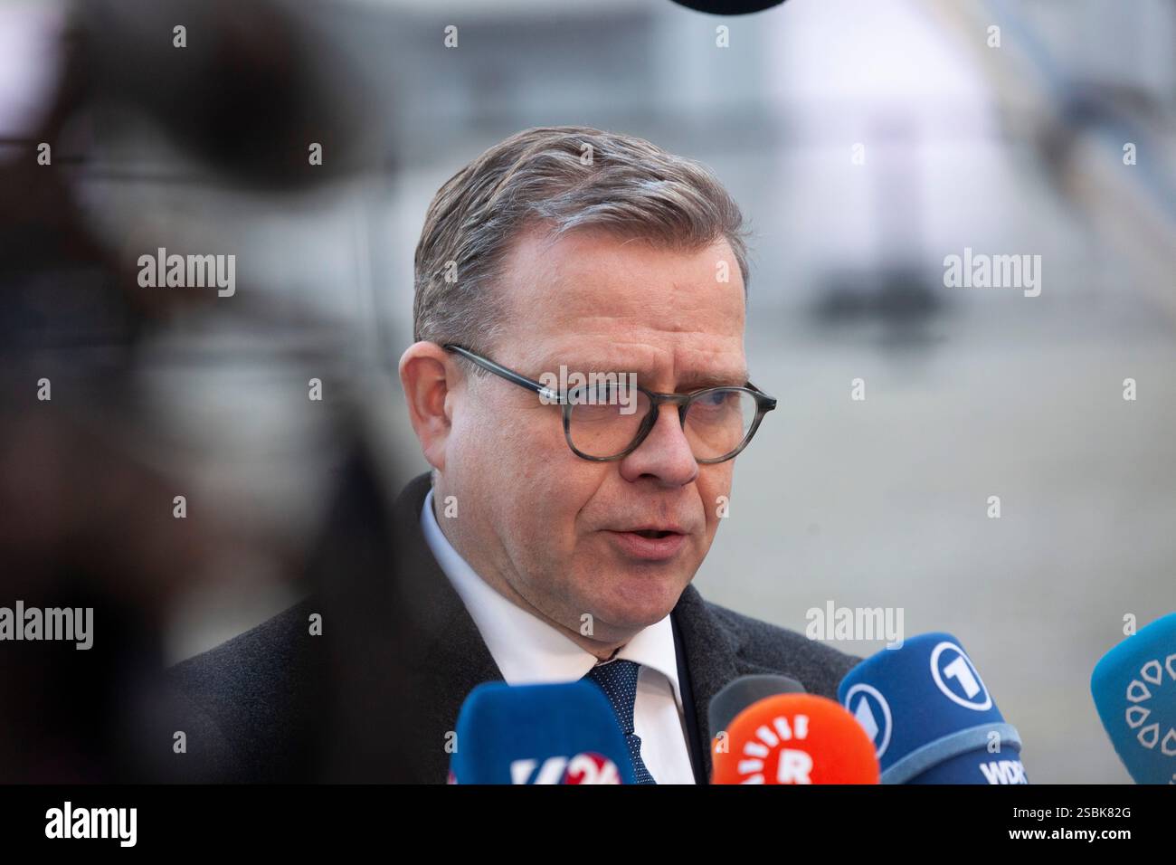 Brussels, Belgium. 03rd Feb, 2025. Petteri Orpo, Prime Minister of Finland. European leaders met ...