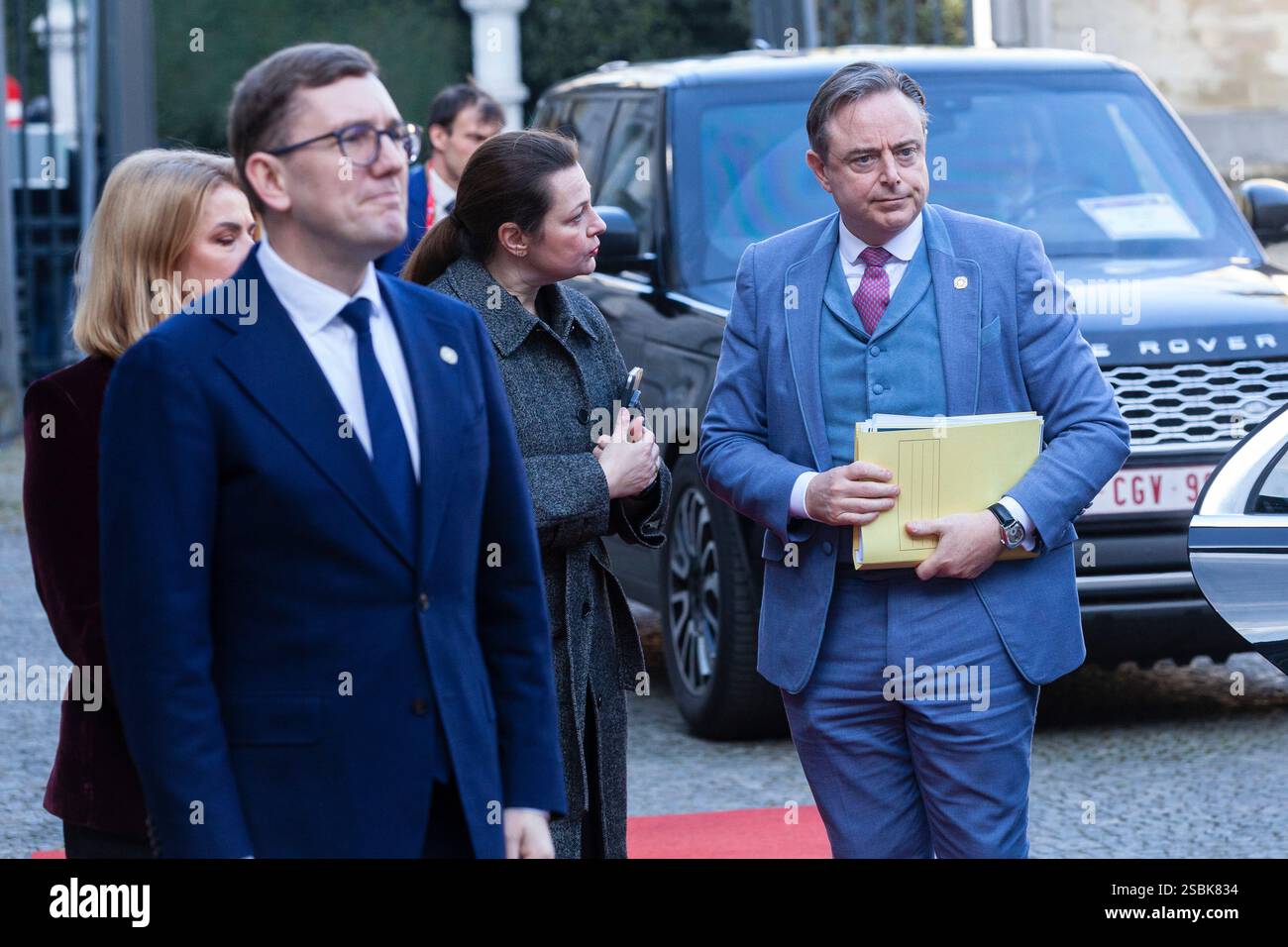 Estonian Prime Minister Kristen Michal (1st plan) Ms. Evika Silina ...