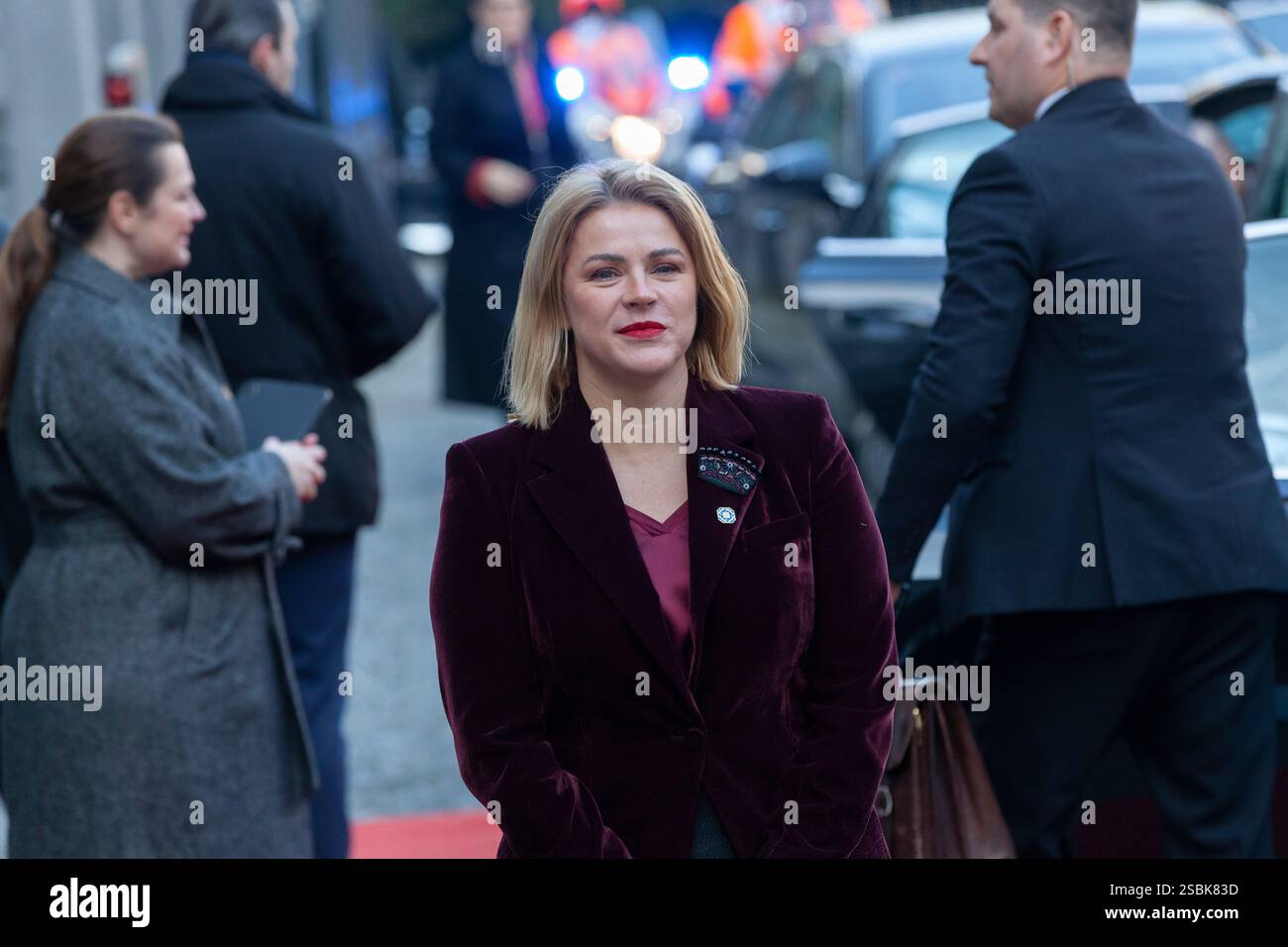 Brussels, Belgium. 03rd Feb, 2025. Prime Minister of Latvia Evika Silina. European leaders met ...