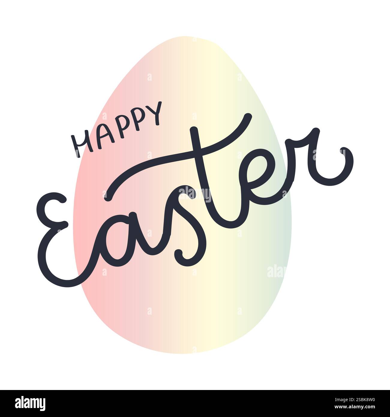 Easter eggs design, Easter day festival icon, gradient outline egg ...