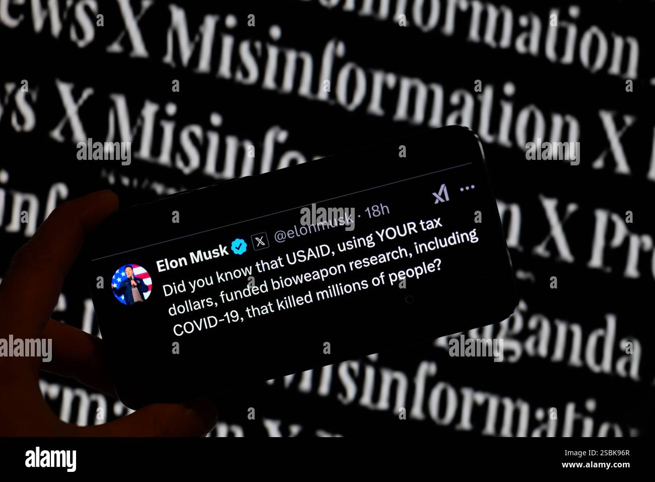Elon Musk post is shown on social media X, seen in this photo ...