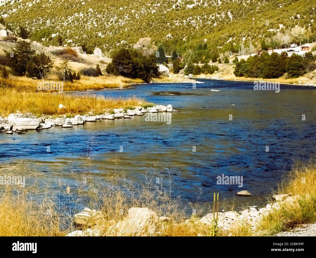 Wind river canyon gentle bend hi-res stock photography and images - Alamy