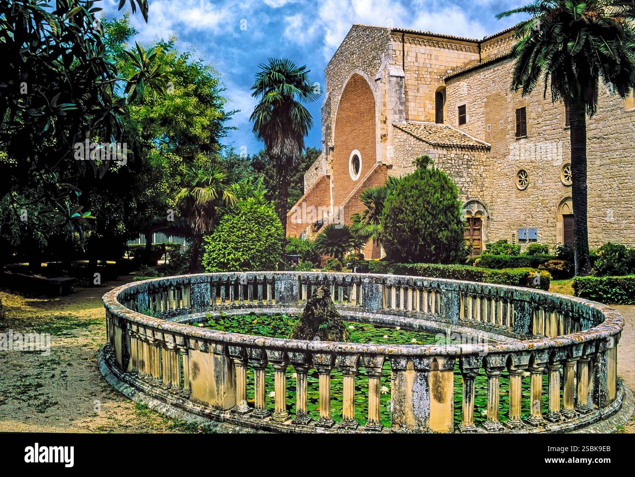 Italy Abruzzo Manoppello Santa Maria Arabona abbey complex Stock Photo ...