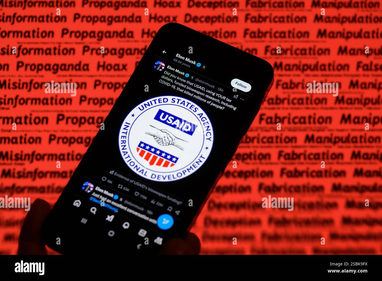 Elon Musk post is shown on social media X, seen in this photo ...