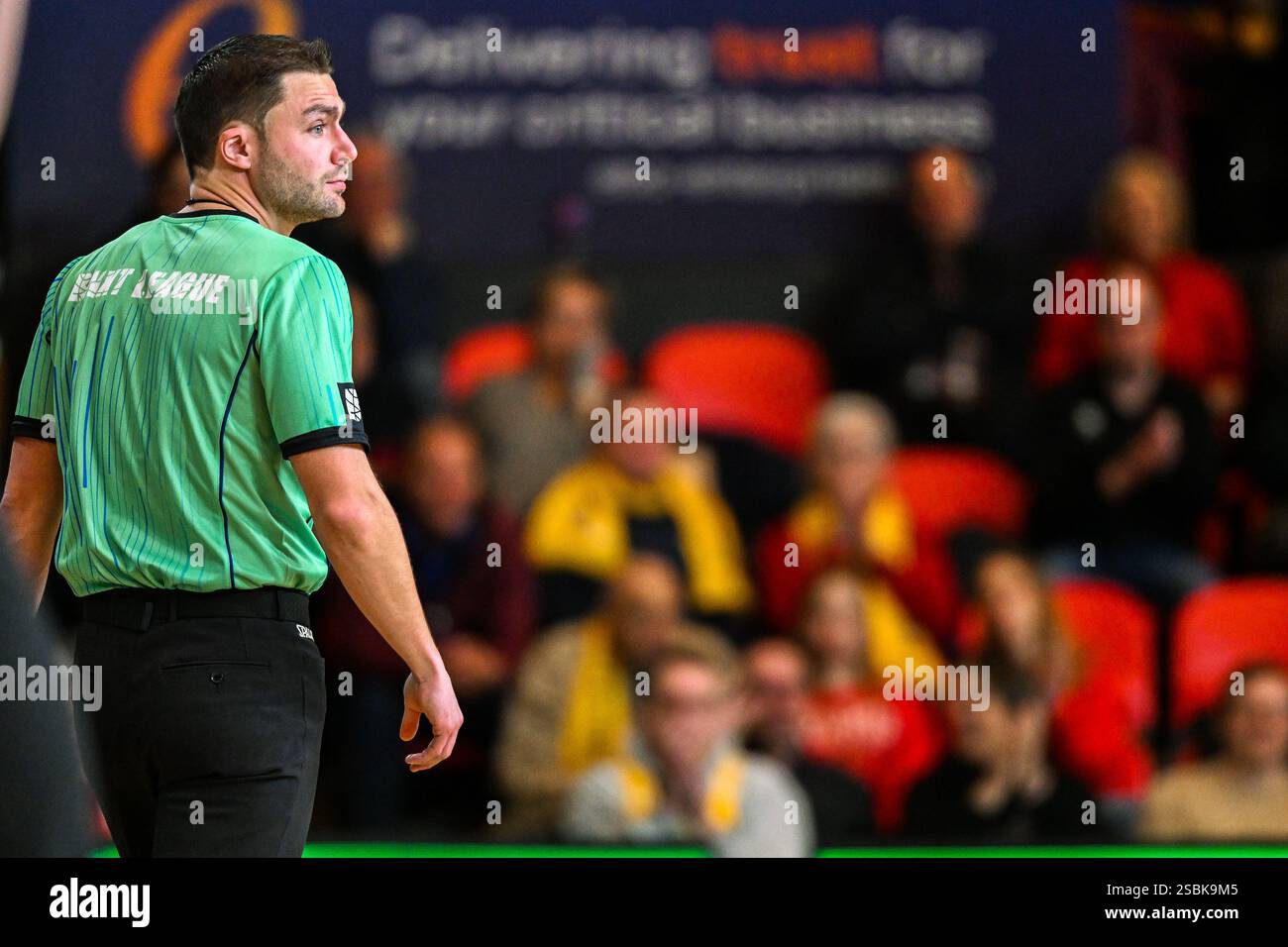upire Benjamin Rigotti pictured during a basketball game between Filou ...