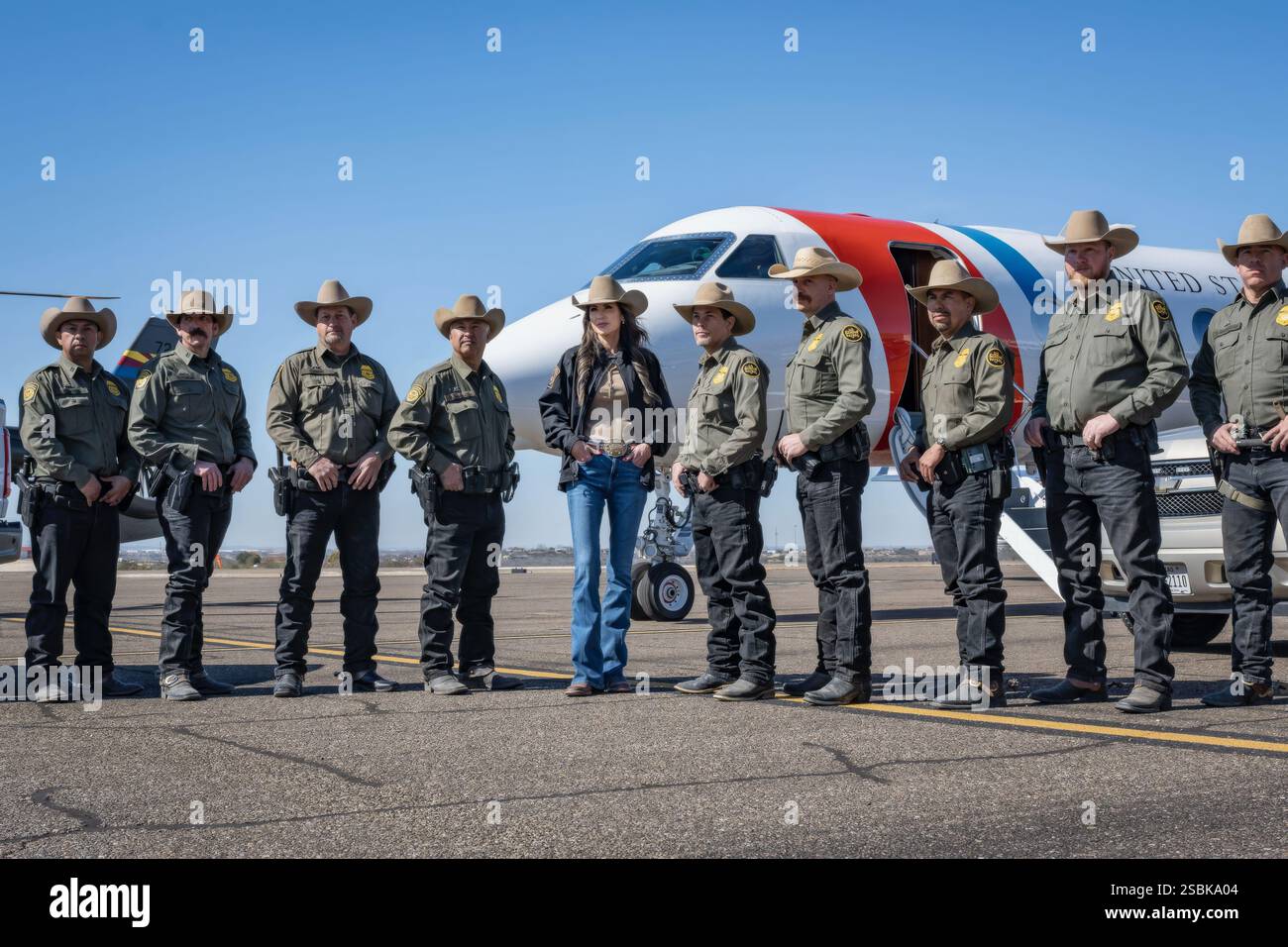 Del Rio, United States. 02nd Feb, 2025. U.S Homeland Security Secretary ...