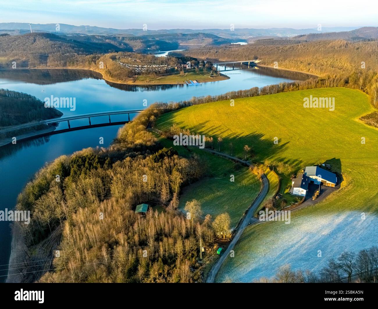 Luftbild, Hof Siele, Rhode, Olpe, Sauerland, Nordrhein-Westfalen ...