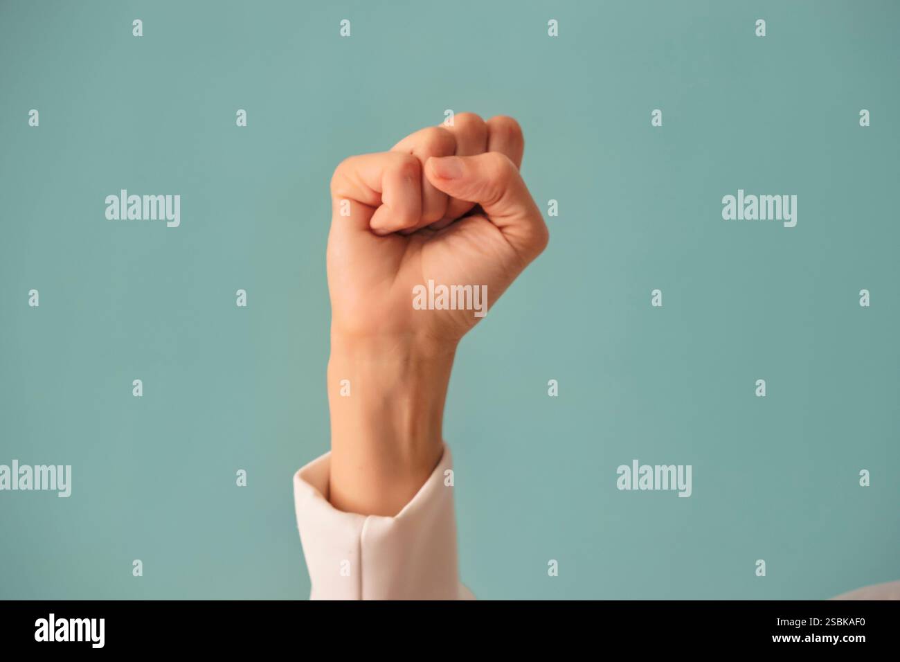 International Women's Day 2025: Accelerate Action. Woman hand gesture ...