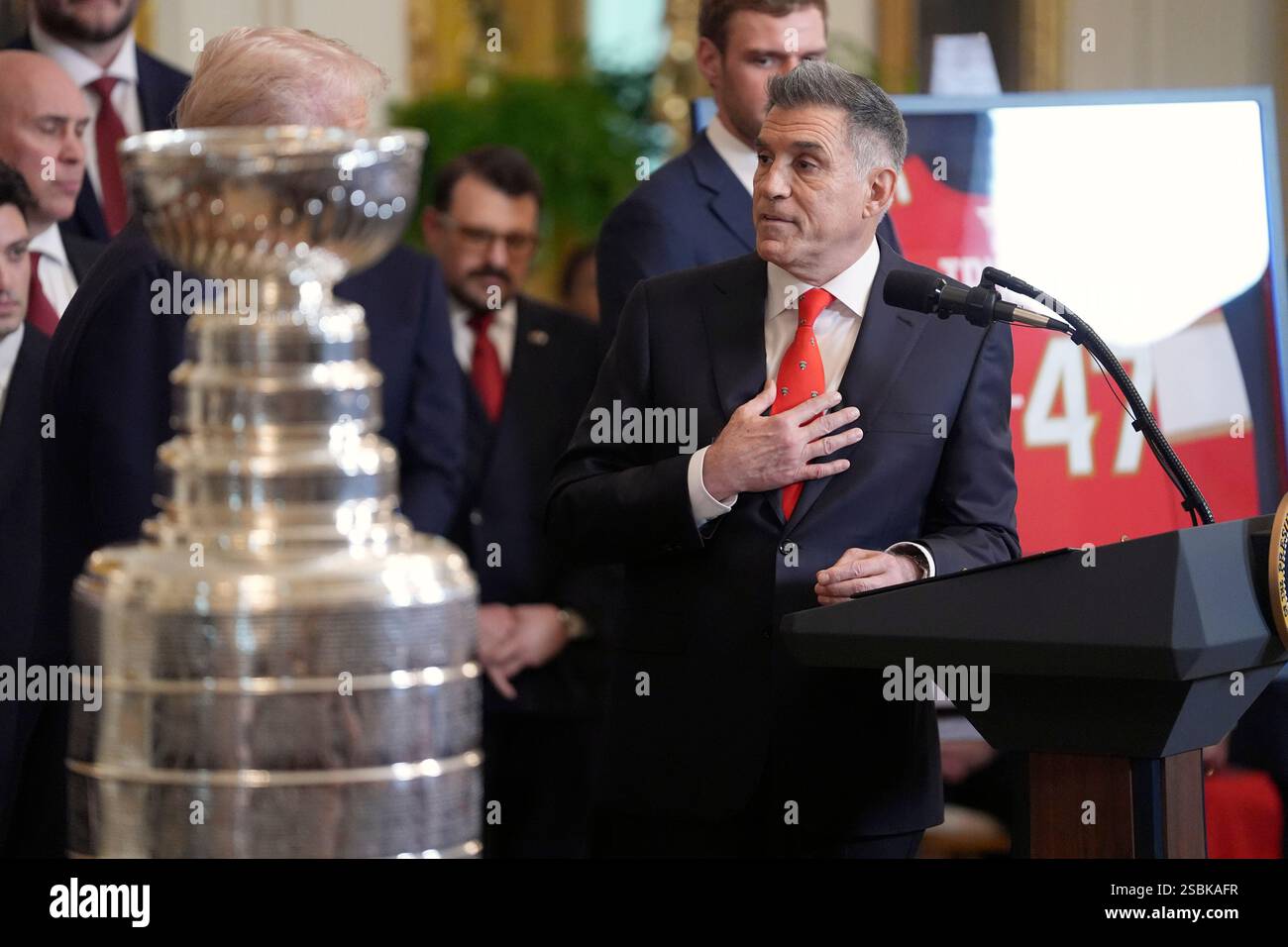 Vincent Viola, team owner of the 2024 NHL Stanley Cup champion Florida ...