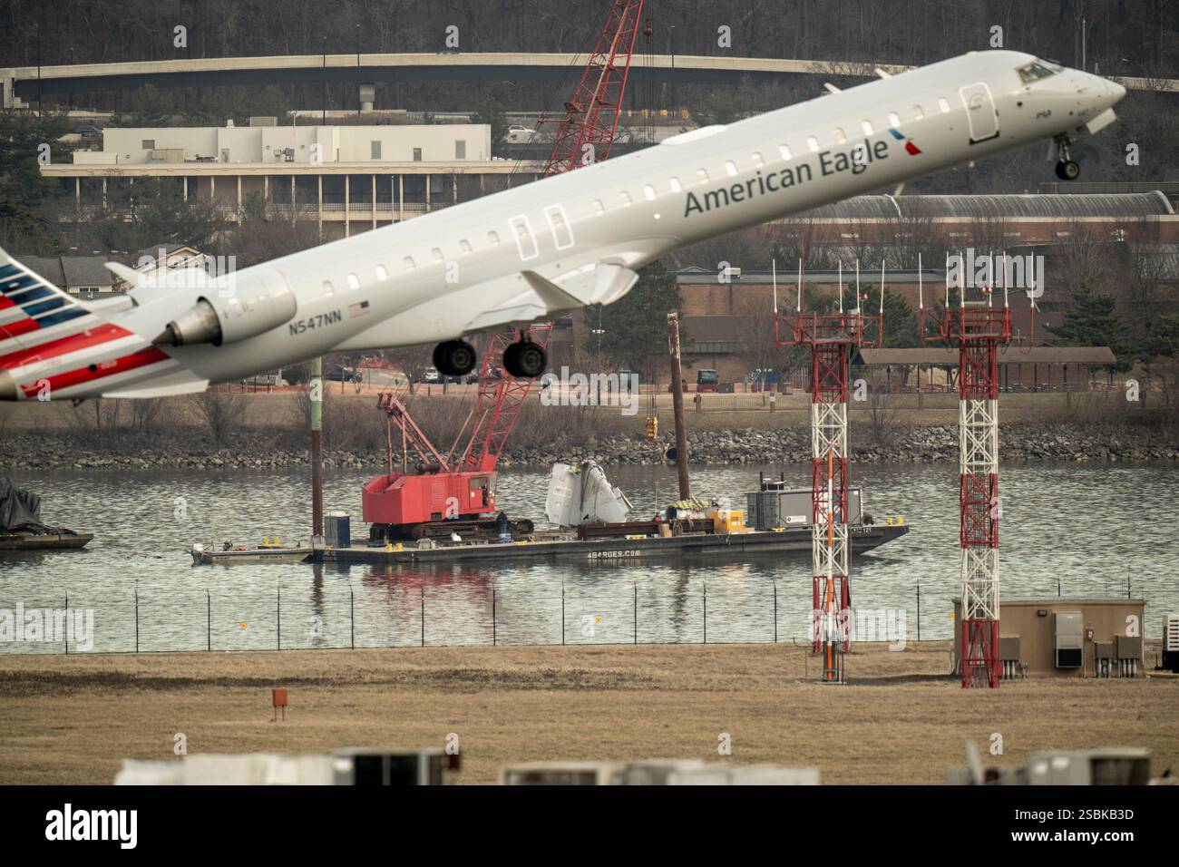 Arlington, United States. 03rd Feb, 2025. An American Eagle plane takes ...