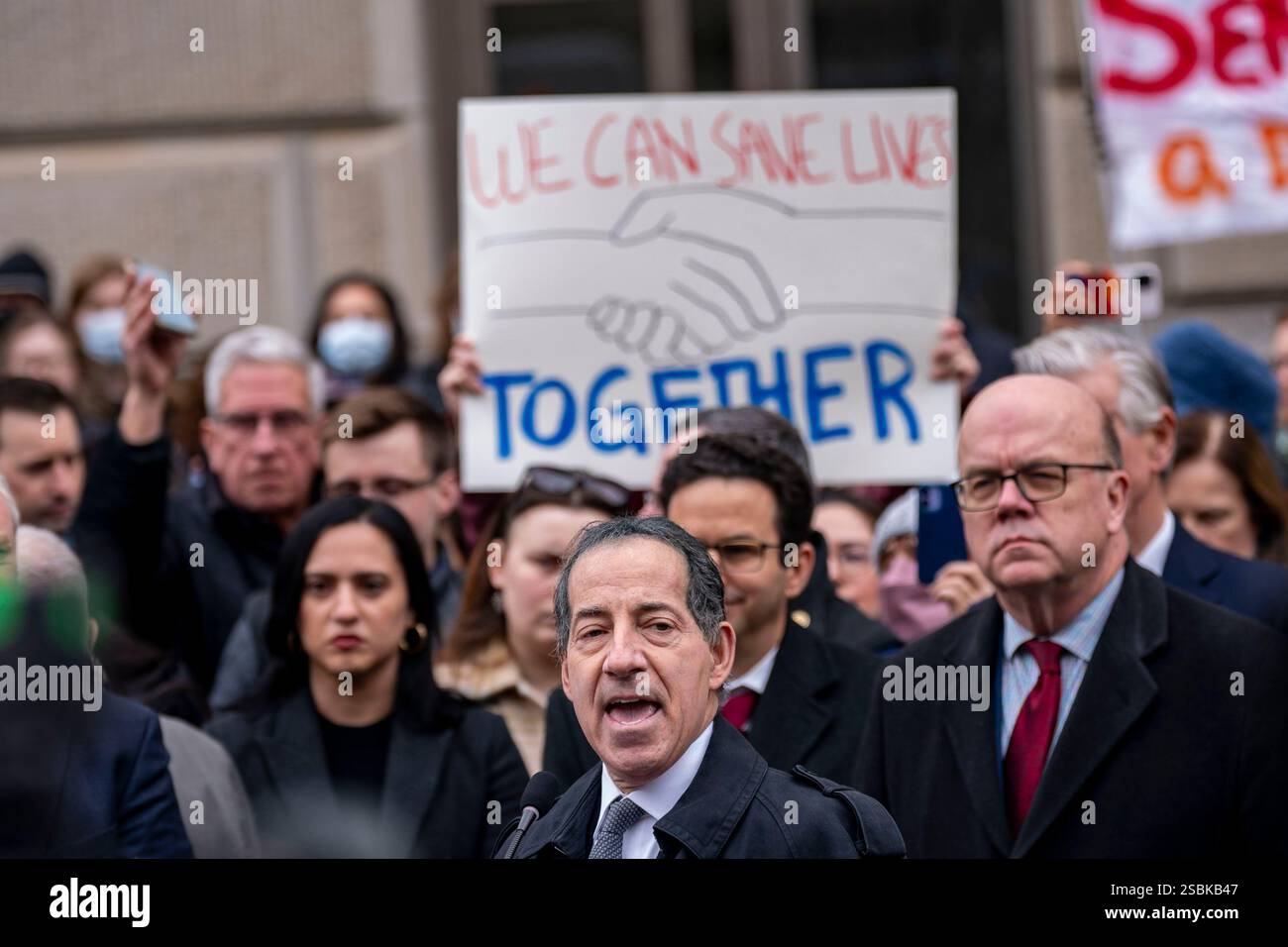 Sen. Jamie Raskin, D-MD, speaks during a press conference outside the U ...