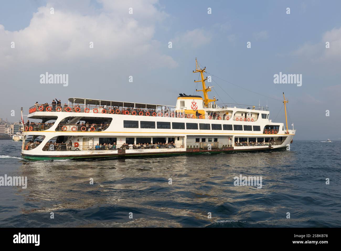 ISTANBUL-TURKEY, FEBRUARY 2, 2025: Ferry from the pier to dock in ...
