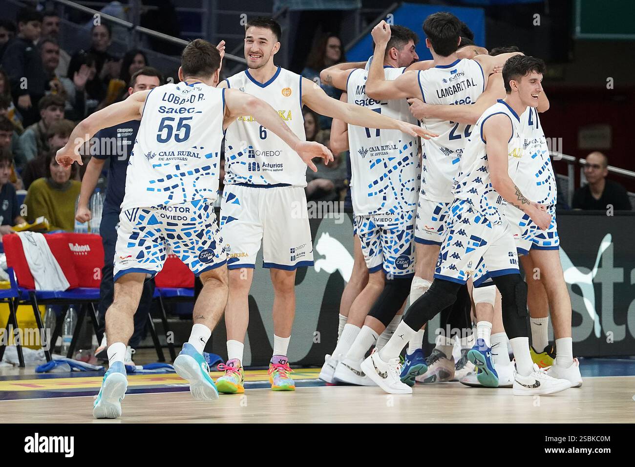 Madrid, Spain. 02nd Feb, 2025. Alimerka Oviedo Baloncesto's Raul Lobaco ...