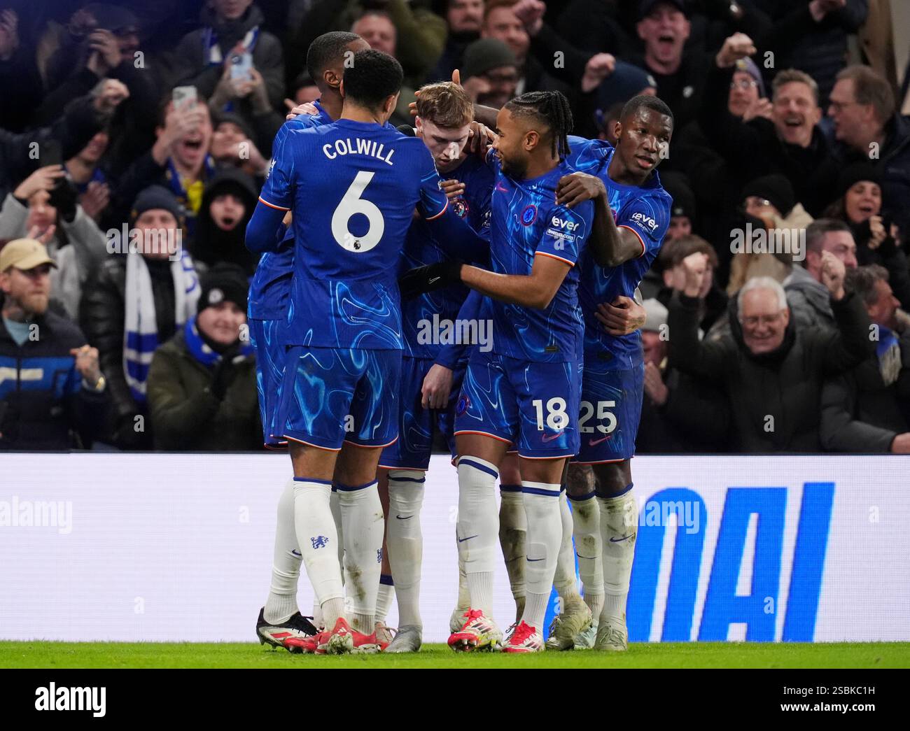 Chelsea's Cole Palmer celebrates after his shot led to an own goal by ...