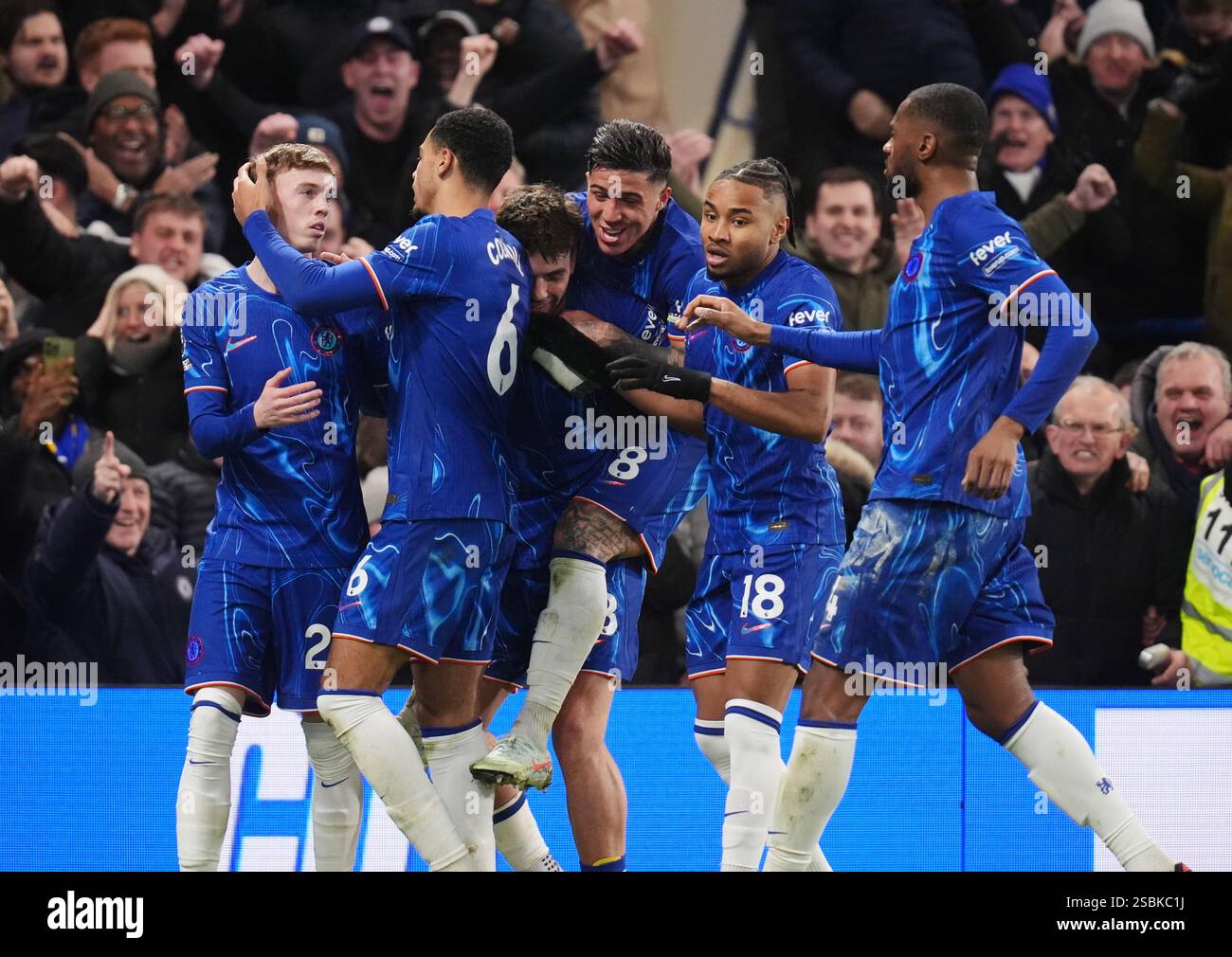 Chelsea's Cole Palmer celebrates after his shot led to an own goal by ...