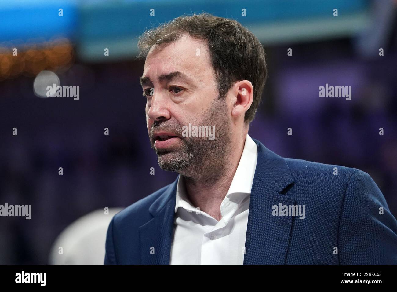 Madrid, Spain. 02nd Feb, 2025. Movistar Estudiantes' coach Pedro Rivero ...